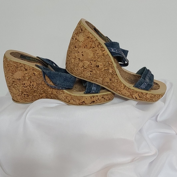 Pappagallo | Shoes | Pappagallo Cork Wedge Sandals Size Approx | Poshmark